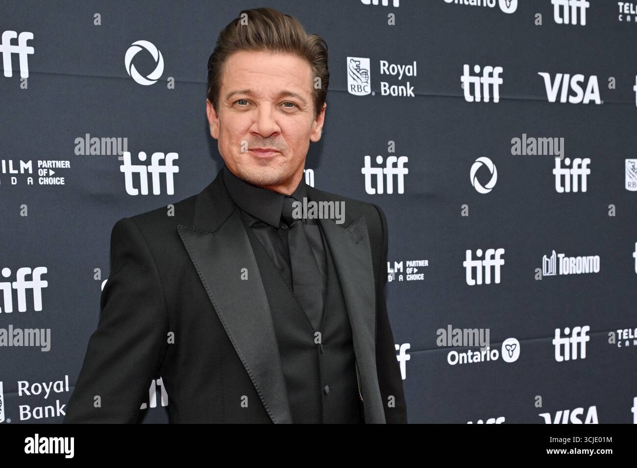 Jeremy Renner attending the screening of the movie Wake Up Dead Man ...
