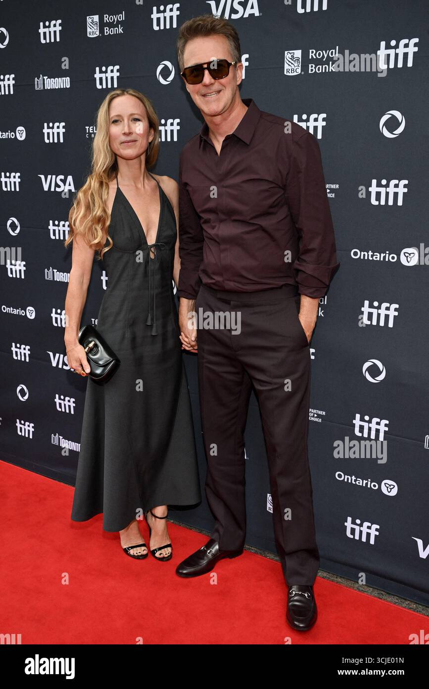 Shauna Robertson, Edward Norton attending the screening of the movie ...