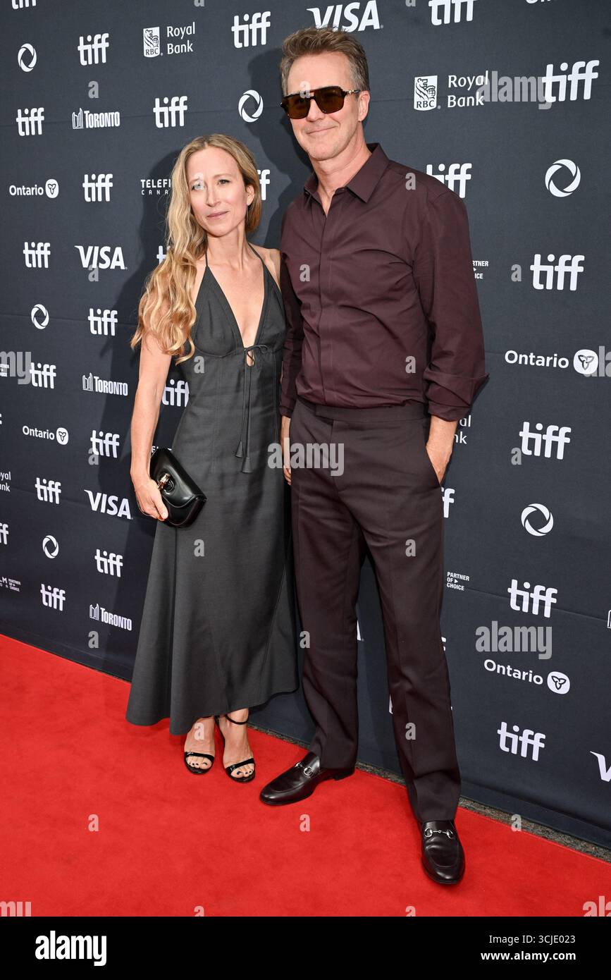 Shauna Robertson, Edward Norton attending the screening of the movie ...