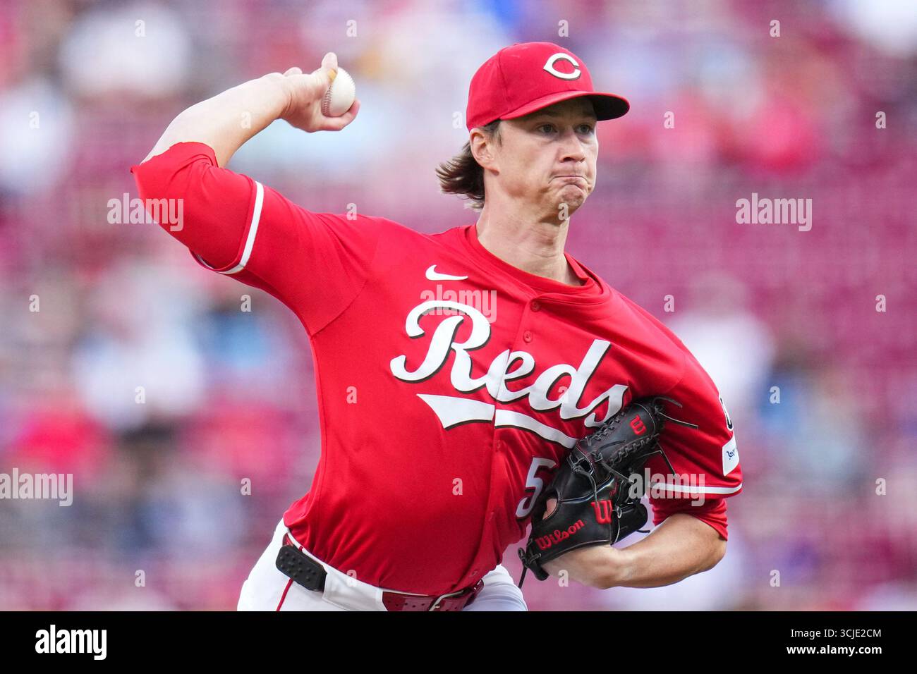 Cincinnati Reds pitcher Brady Singer throws during the first inning of ...