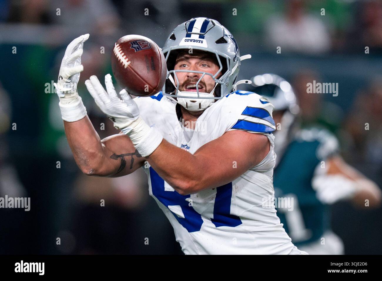 Dallas Cowboys tight end Jake Ferguson looks to catch the ball during ...