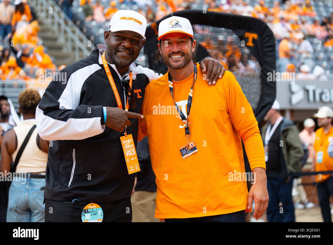 September 6, 2025: Tennessee Volunteer former player Al Wilson and baseball coach Tony Vitello ...