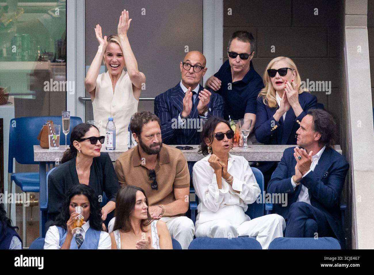 Flushing Meadow, United States. 06th Sep, 2025. Actors Leslie Bibb ...
