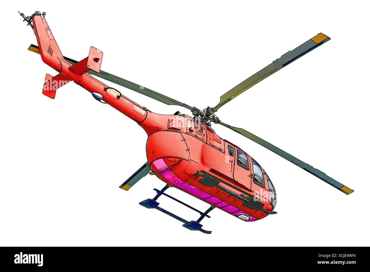 Helicopter ambulance drawing Cut Out Stock Images & Pictures - Alamy