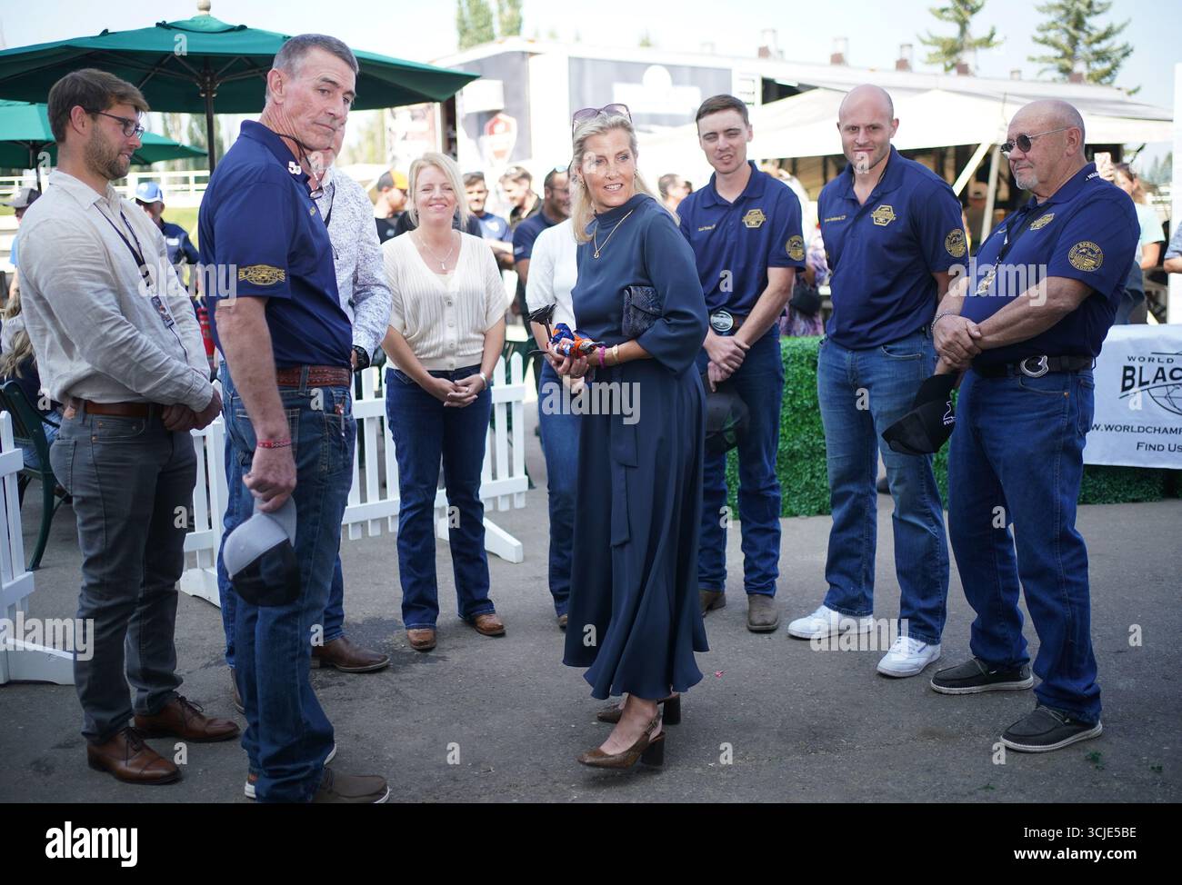 The Duchess of Edinburgh, accompanied by Craig Trnka (2nd left), meets ...