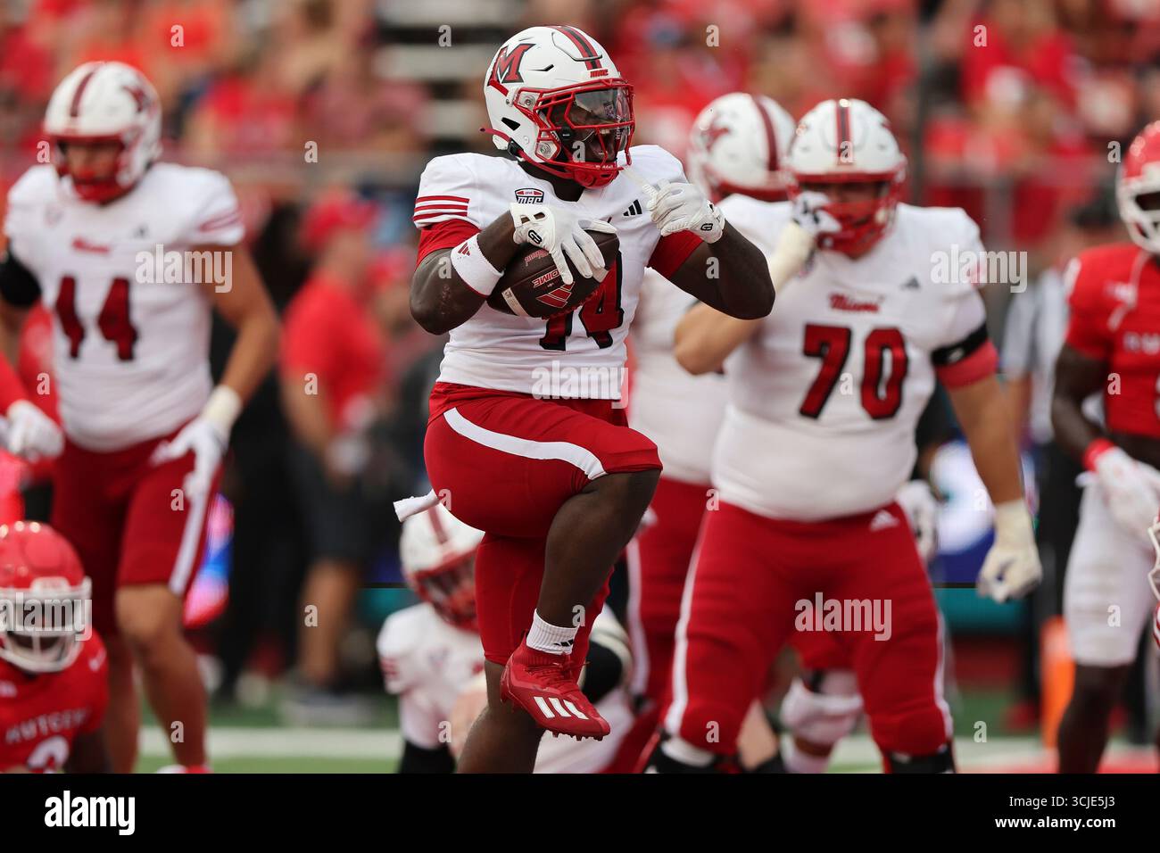 PISCATAWAY, NJ - SEPTEMBER 06: Miami (OH) Redhawks running back D ...