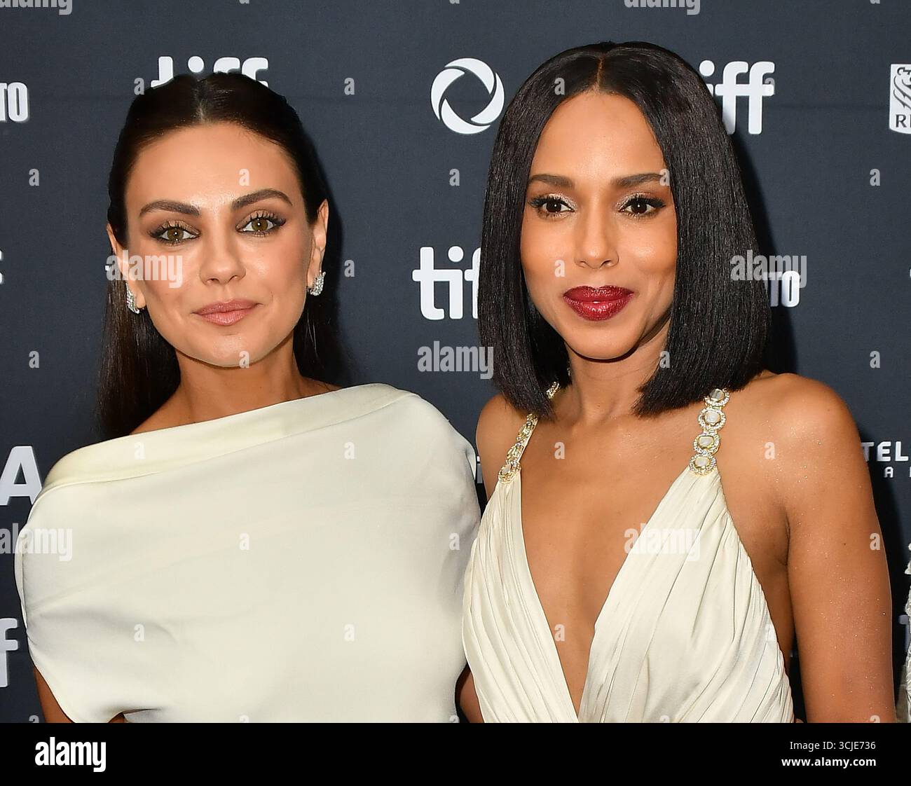 Mila Kunis and Kerry Washington attends the premiere of "Wake Up Dead ...