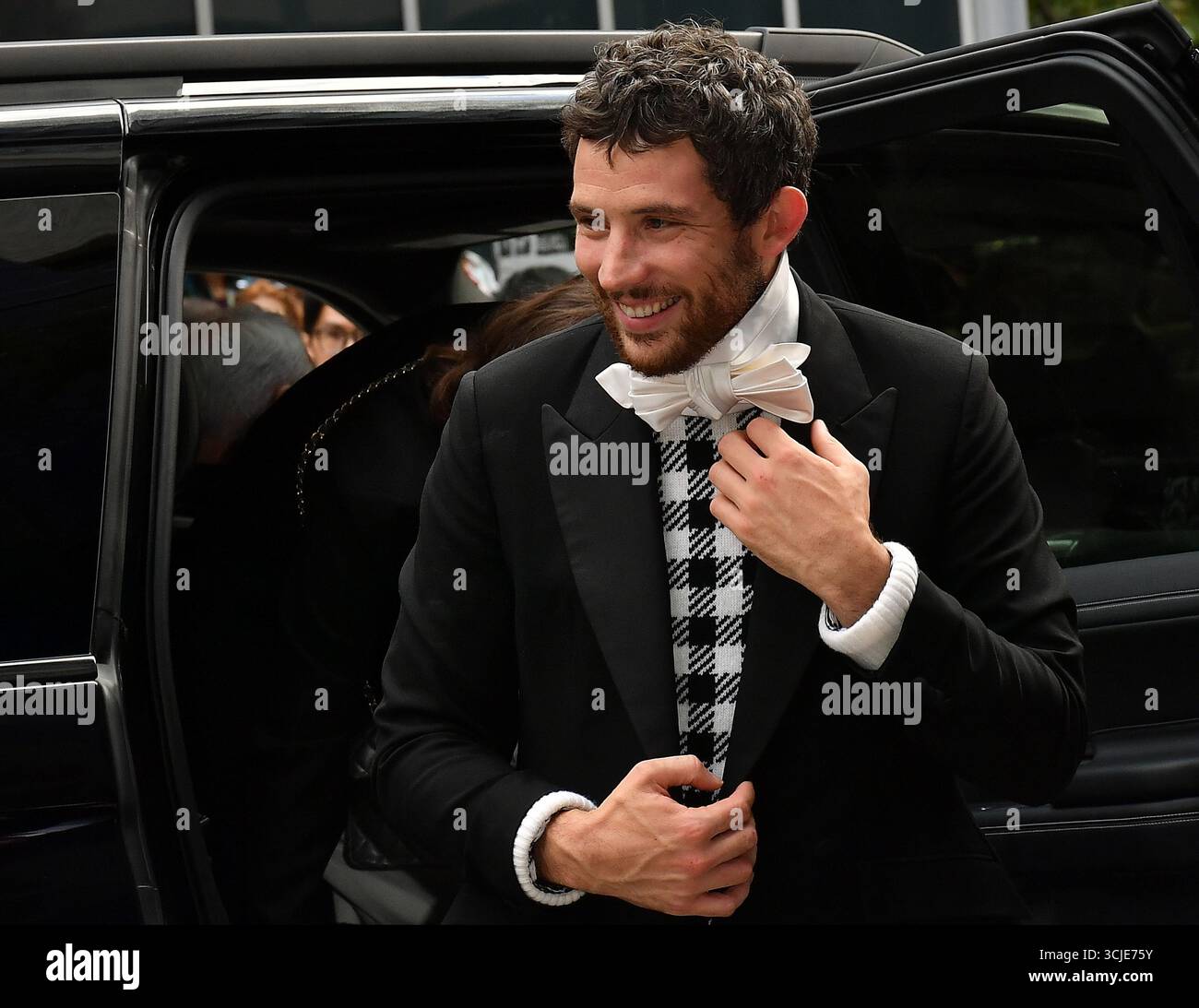 Josh O'Connor attends the premiere of "Wake Up Dead Man: A Knives Out ...