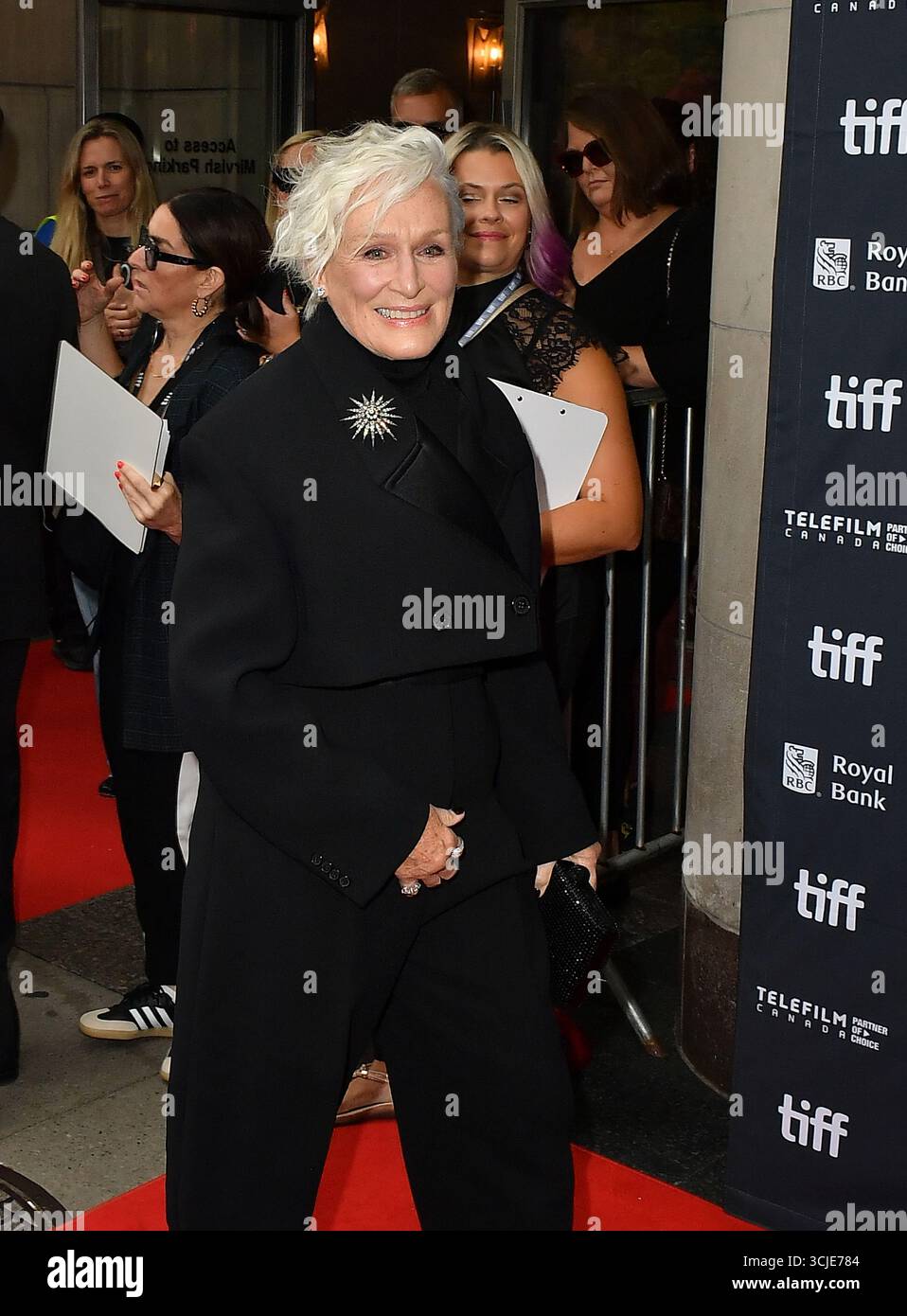 Glenn Close attends the premiere of "Wake Up Dead Man: A Knives Out ...