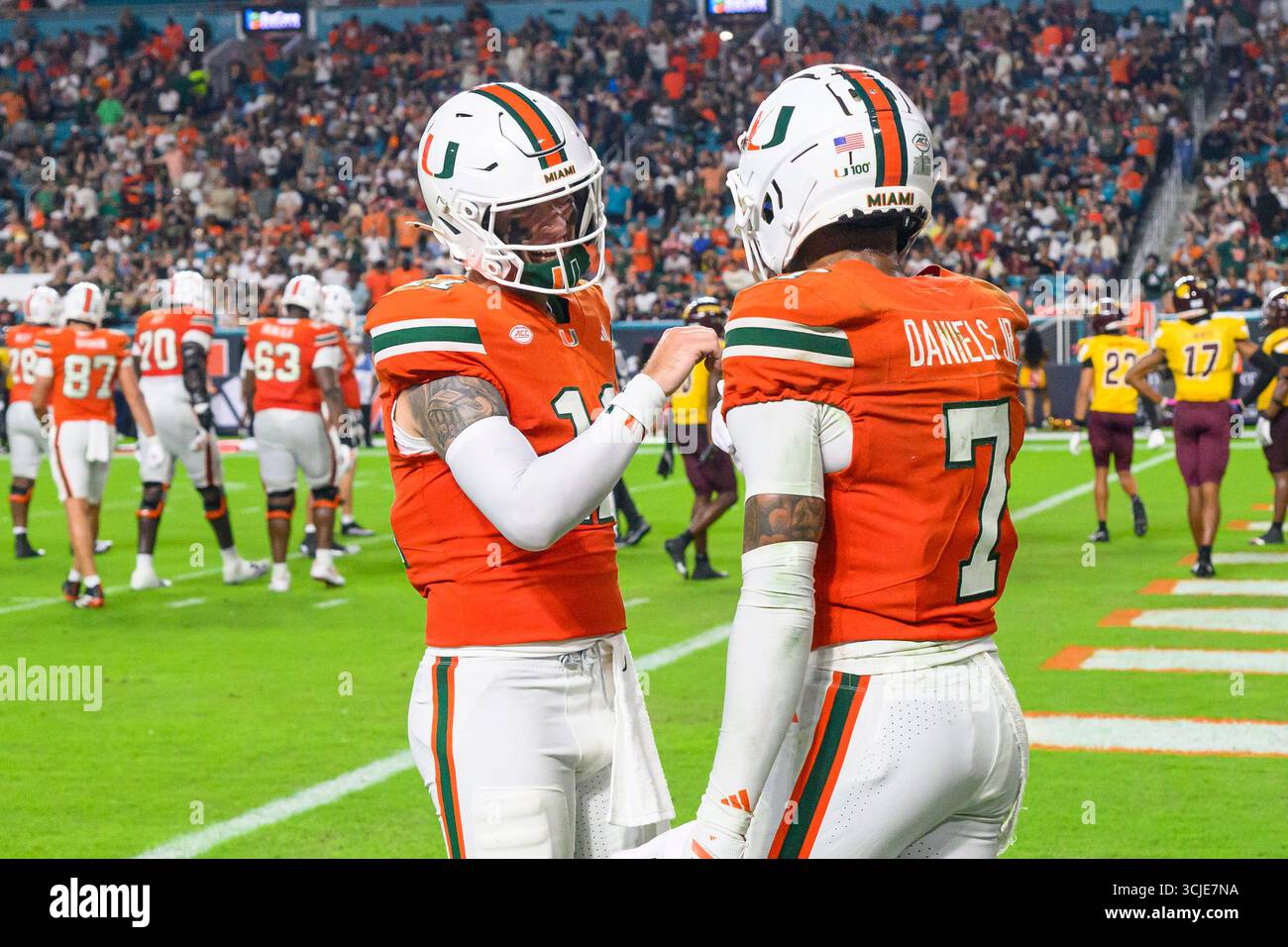MIAMI GARDENS, FL - SEPTEMBER 06: Miami Hurricanes wide receiver CJ ...