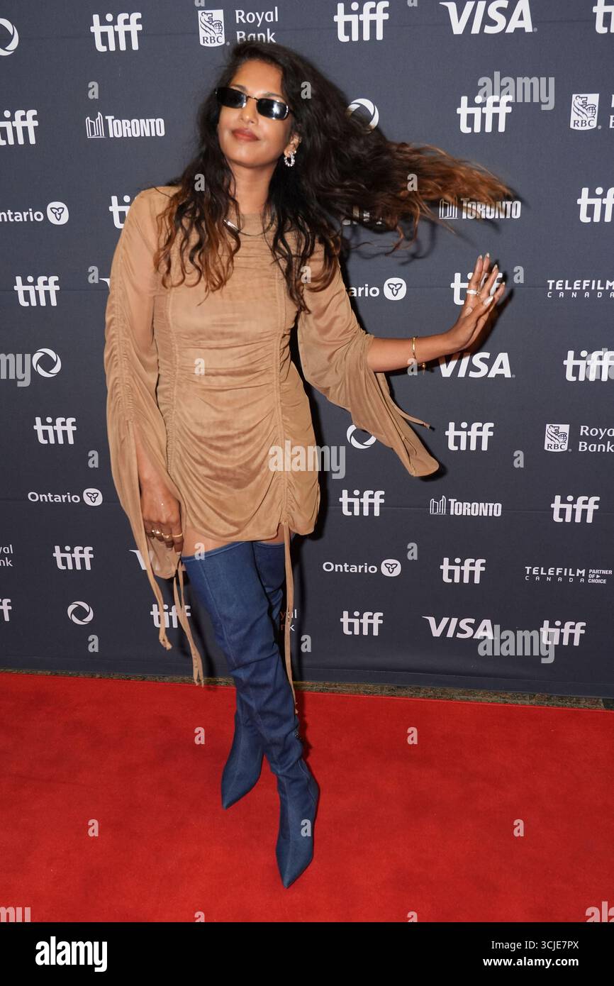 M.I.A. attends the premiere of "Sacrifice" at the Princess of Wales ...