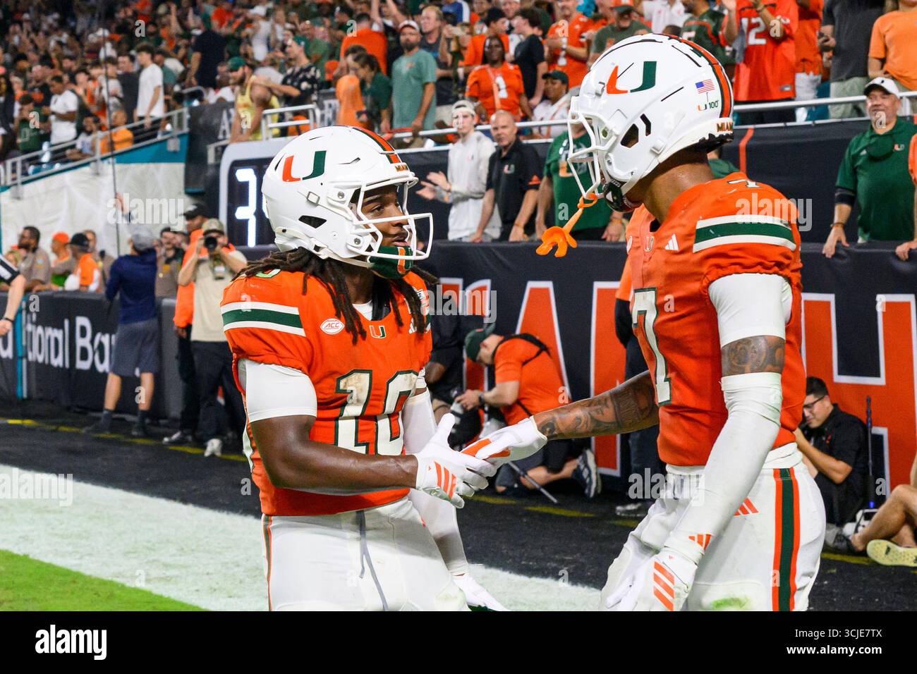 MIAMI GARDENS, FL - SEPTEMBER 06: Miami Hurricanes wide receiver CJ ...