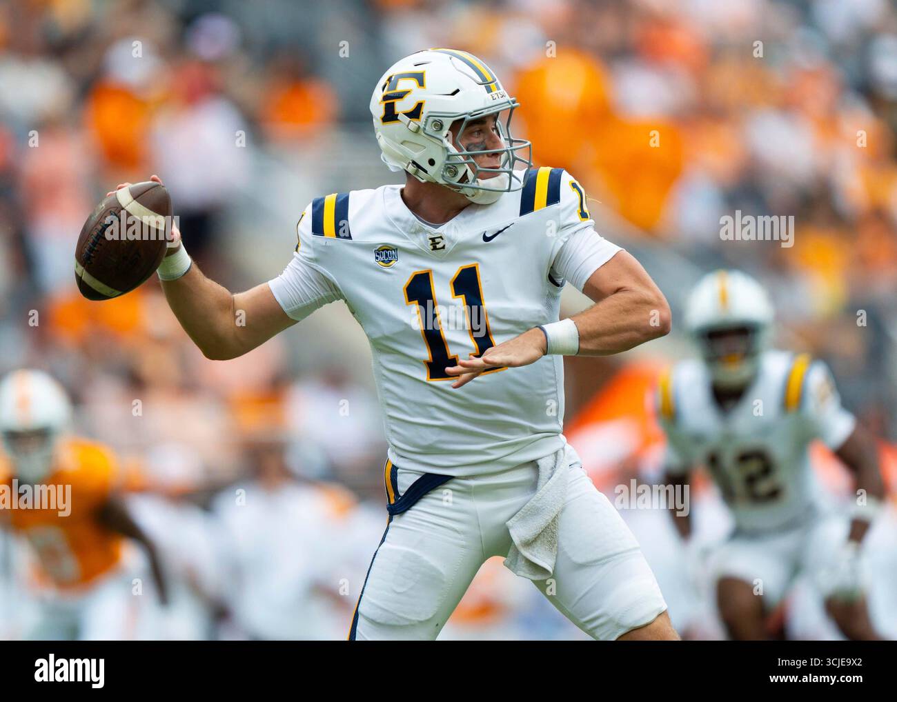 September 6, 2025: Cade McNamara #11 of the East Tennessee State ...