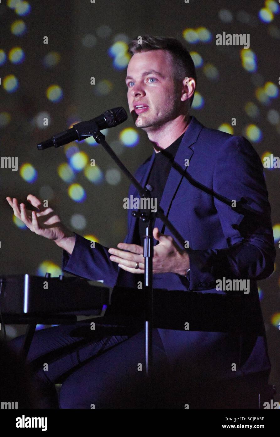 Clark Beckham on stage for Clark Beckham: Acoustic Love Songs Under the ...