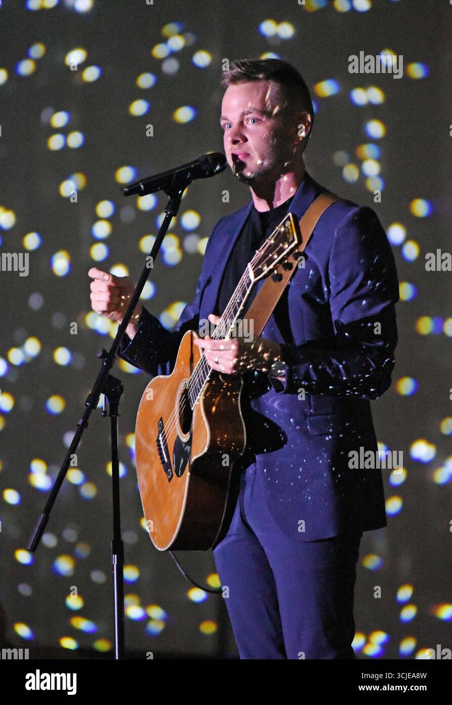Clark Beckham on stage for Clark Beckham: Acoustic Love Songs Under the ...