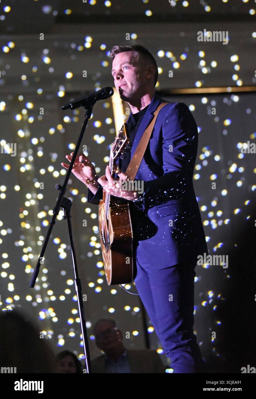 Clark Beckham on stage for Clark Beckham: Acoustic Love Songs Under the ...