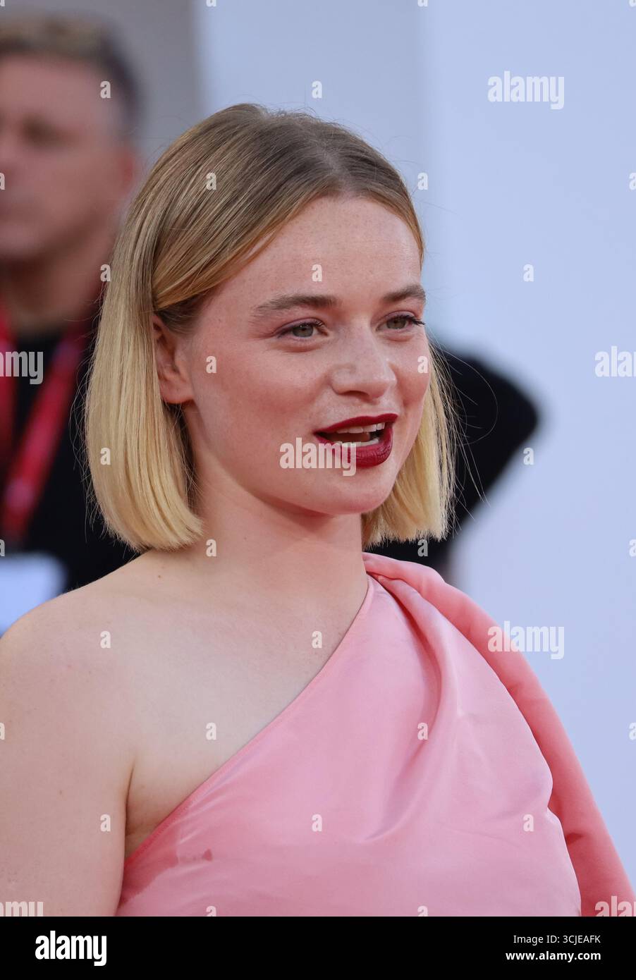 Venice, Italy, 6th September, 2025. Luna Wedler winner of the Marcello Mastroianni Award for ...