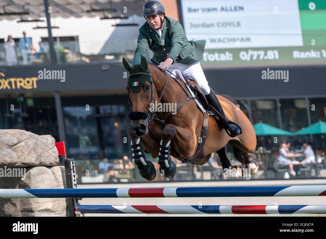 Calgary, Alberta, Canada, 6 September 2025. Jordan Coyle (IRE) riding ...