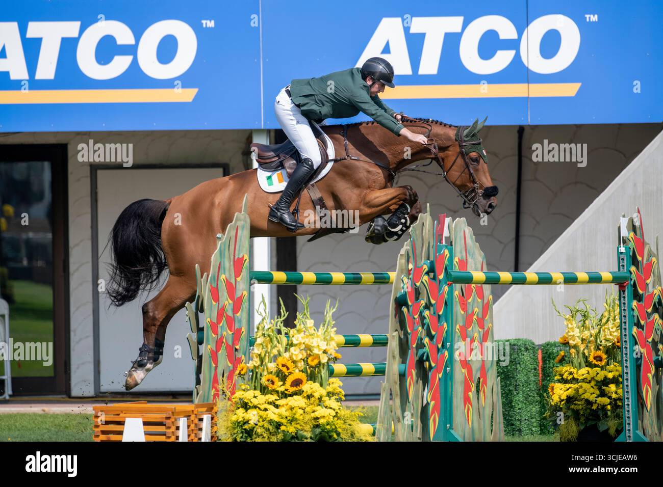 Calgary, Alberta, Canada, 6 September 2025. Jordan Coyle (IRE) riding ...