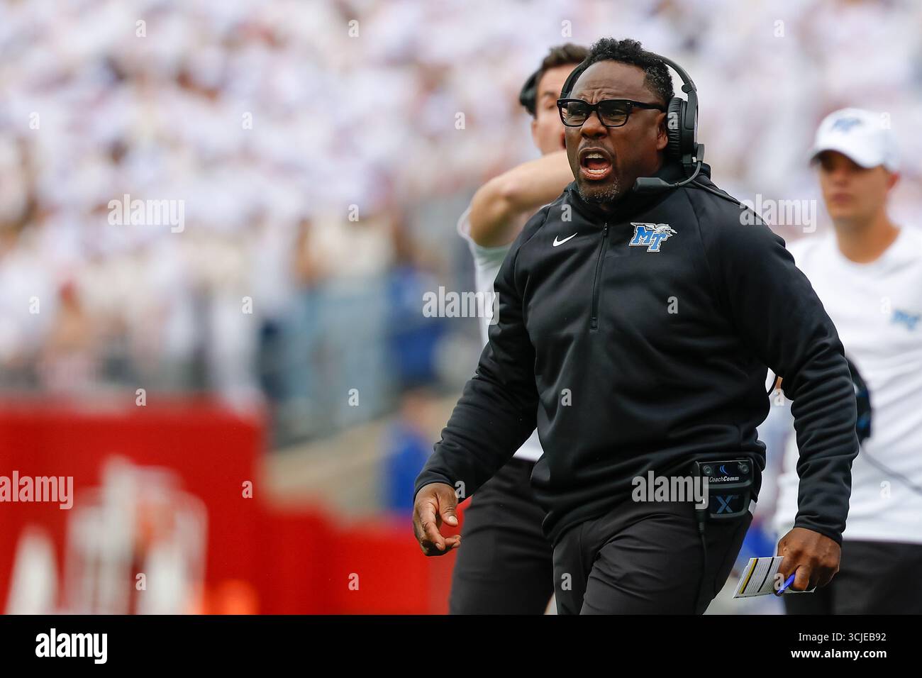 September 6, 2025: Middle Tennessee Blue Raiders head coach Derek Mason ...