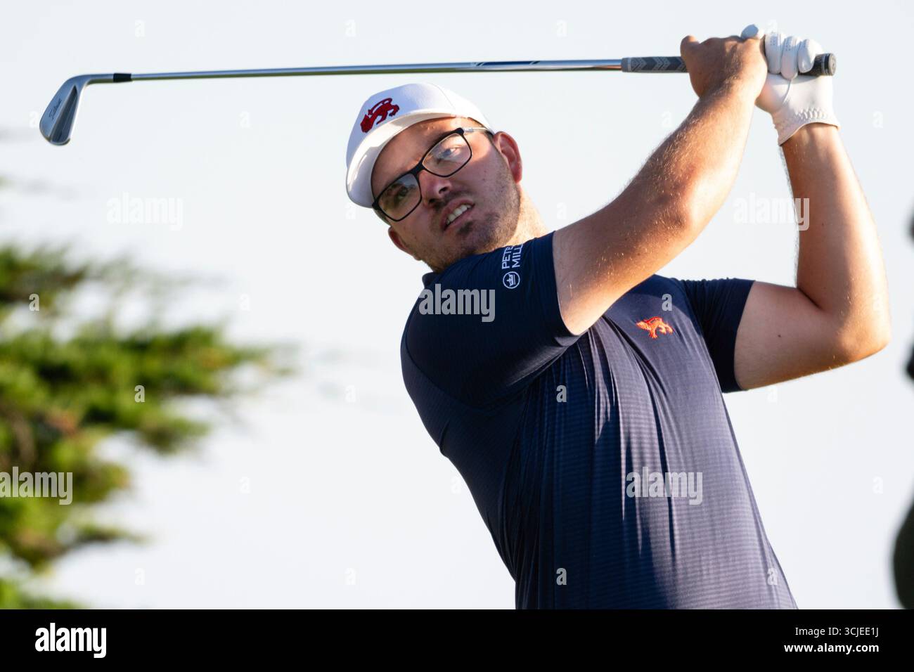 The Great Britain and Ireland team's Eliot Baker hits from the 18th ...