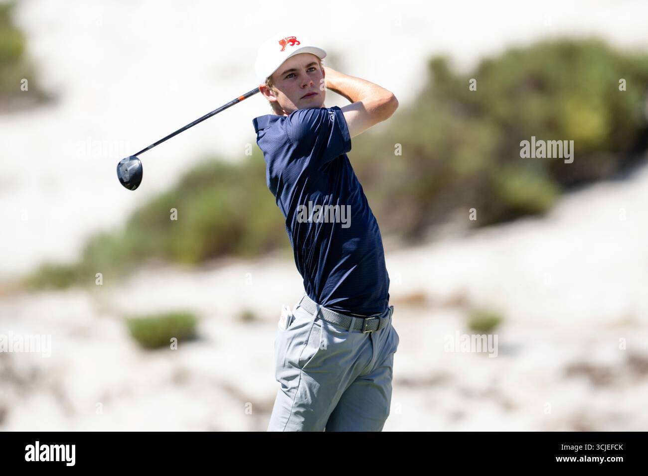 The Great Britain and Ireland team's Connor Graham hits from the fourth ...