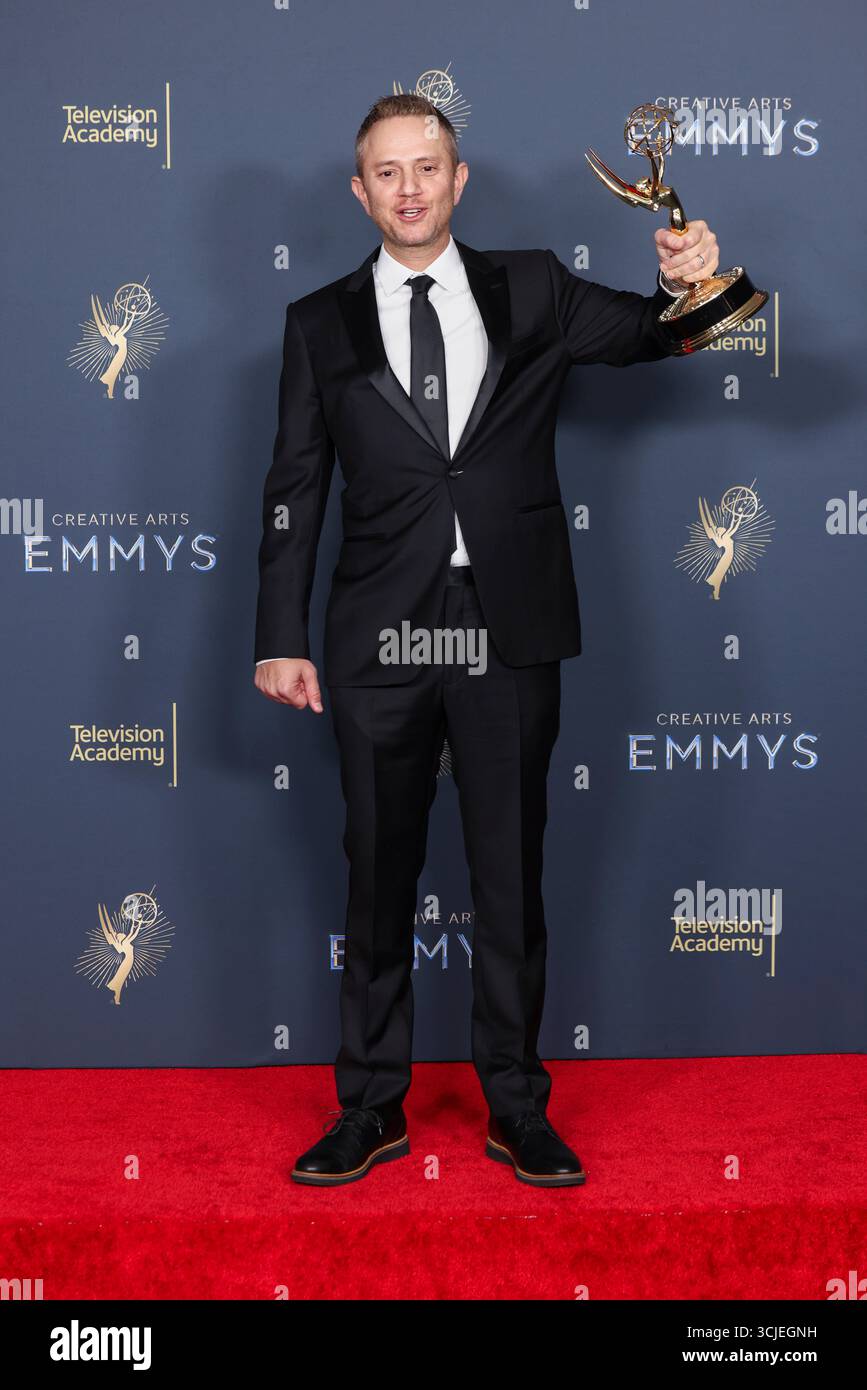 Gabe Hilfer with their Emmy for Outstanding Music Supervision for The ...
