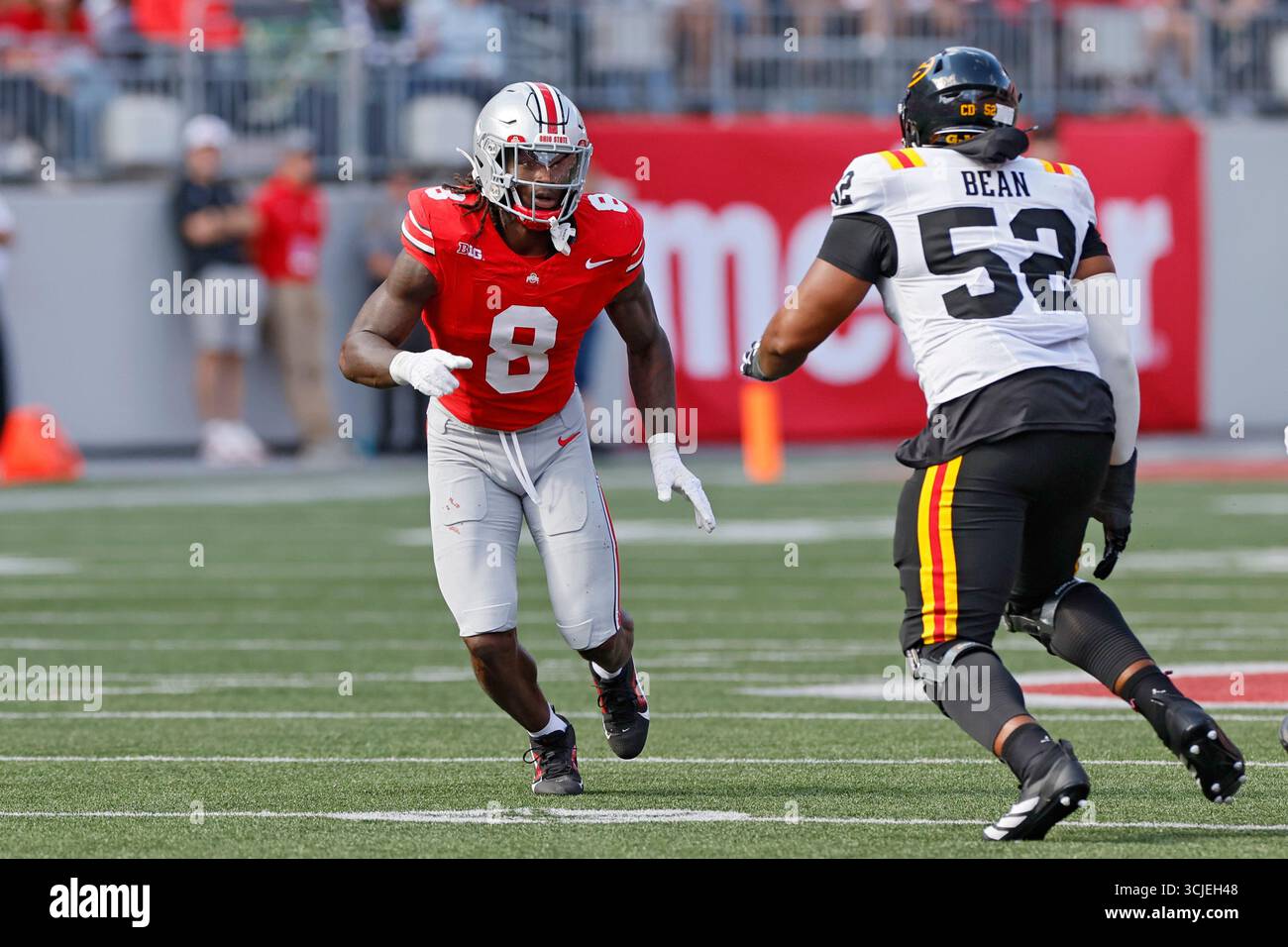 Ohio State linebacker Arvell Reese plays against Grambling State during an NCAA college football ...