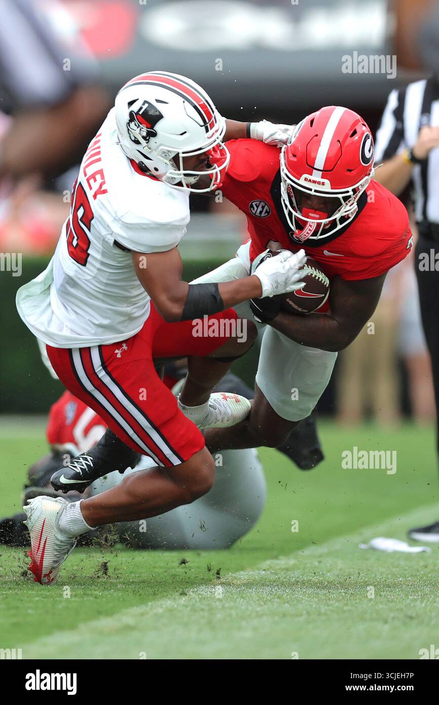 ATHENS, GA - SEPTEMBER 06: Running back Nate Frazier #3 of the Georgia ...