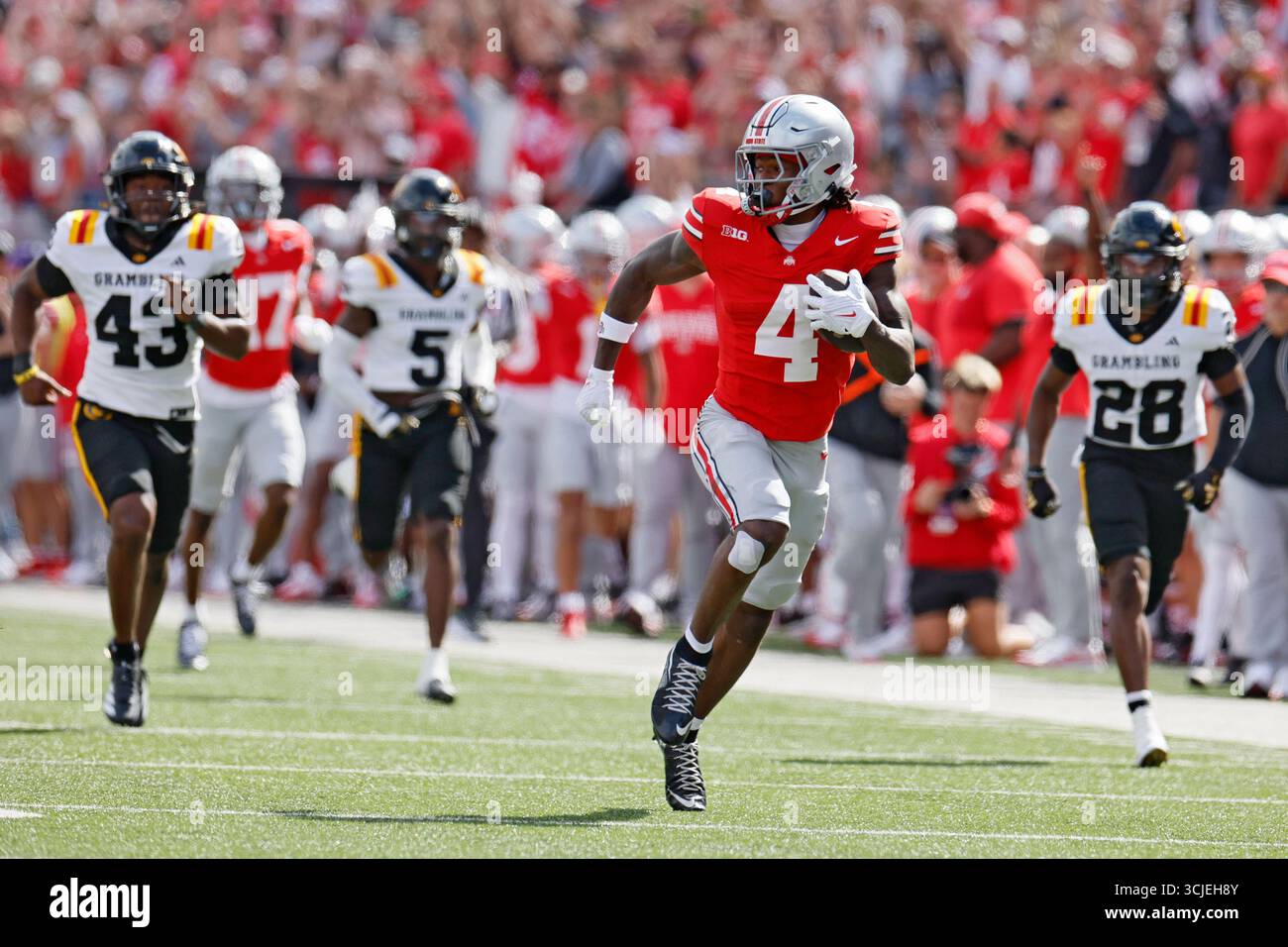 Ohio State receiver Jeremiah Smith plays against Grambling State during ...