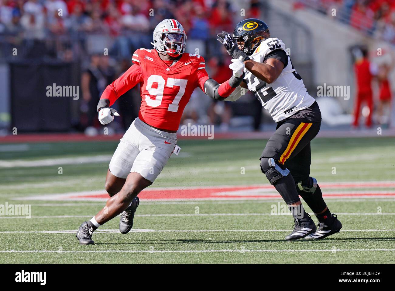 Ohio State defensive lineman Kenyatta Jackson plays against Grambling ...