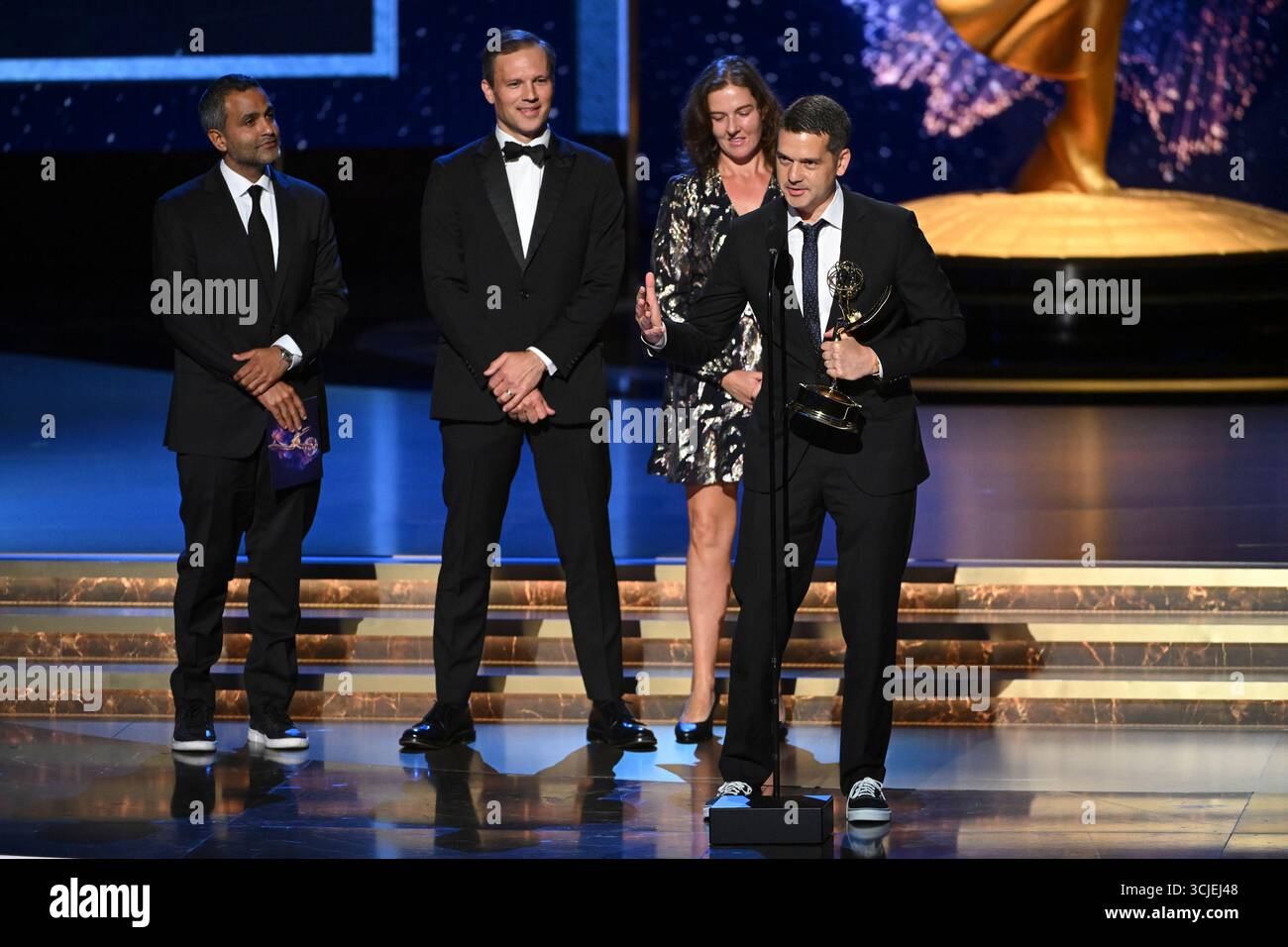 EXCLUSIVE - Anish Savjani, from left, Neil Kopp, Louise Lovegrove, and ...