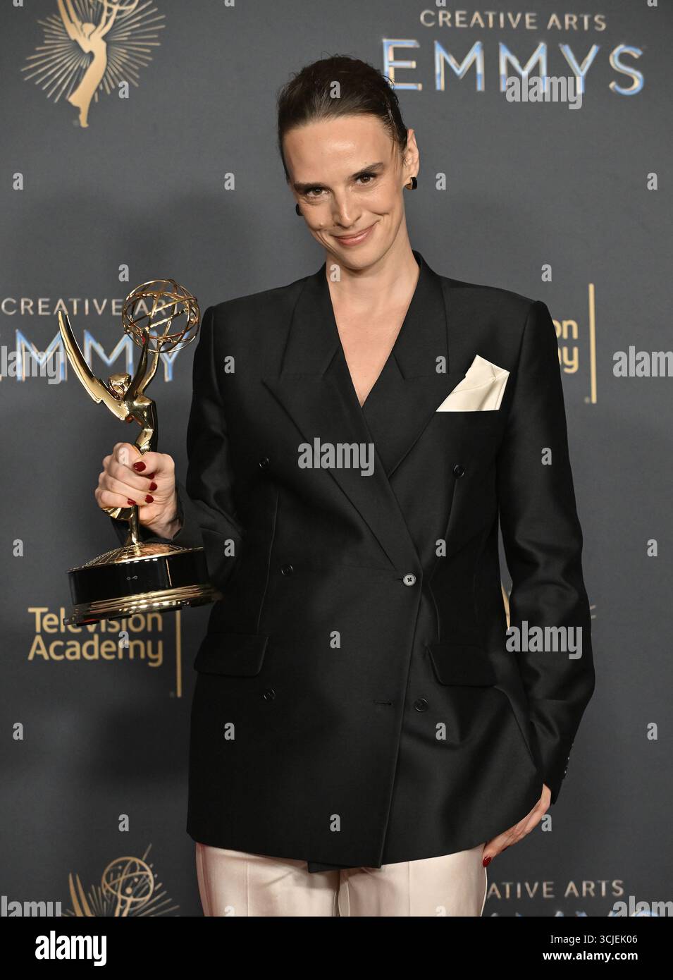 Jessica Lee-Gagne in the pressroom at the 2025 Creative Arts Emmy ...