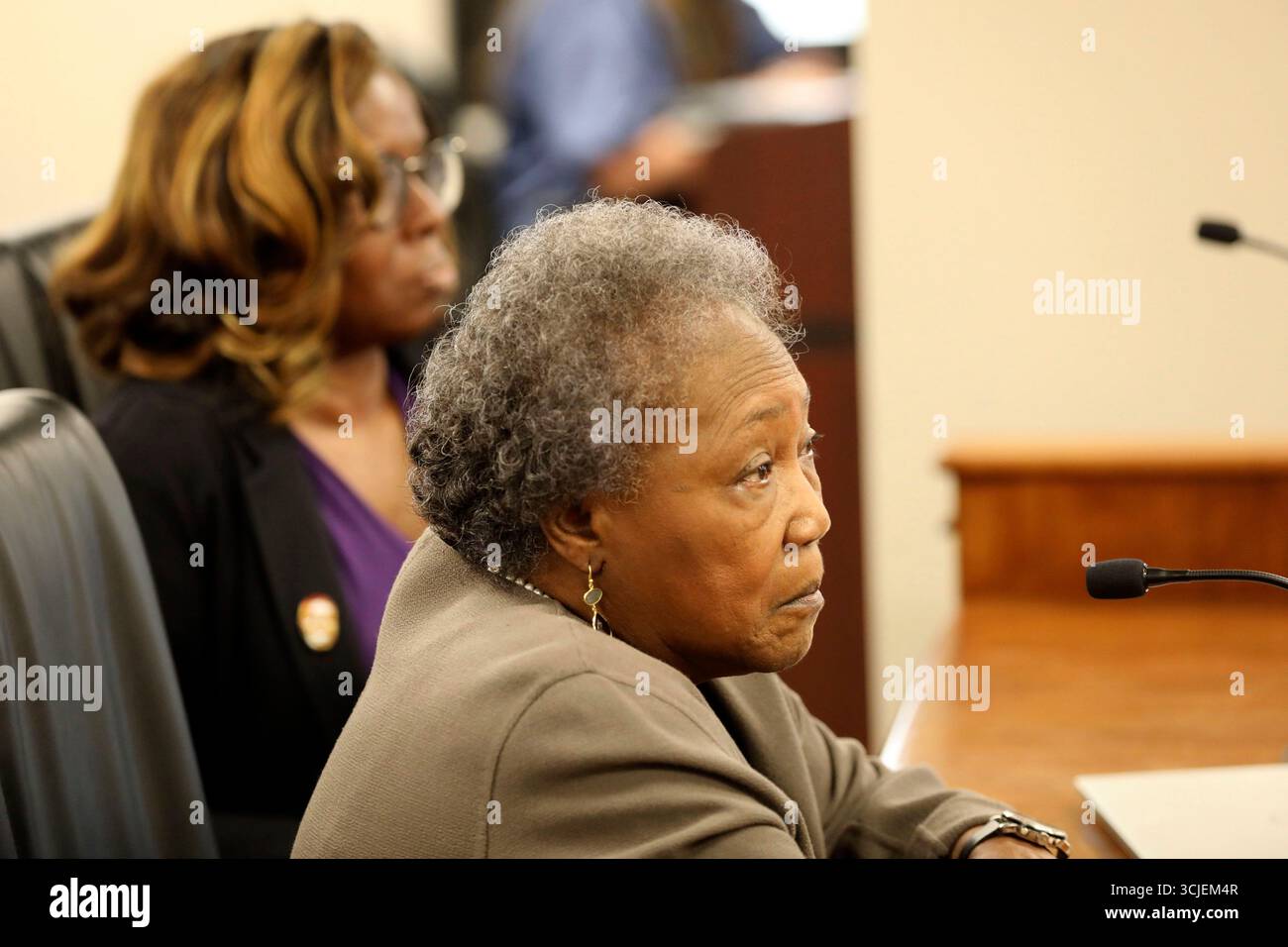 FILE- Emanuel AME shooting survivors Felicia Sanders, rear, and Polly ...
