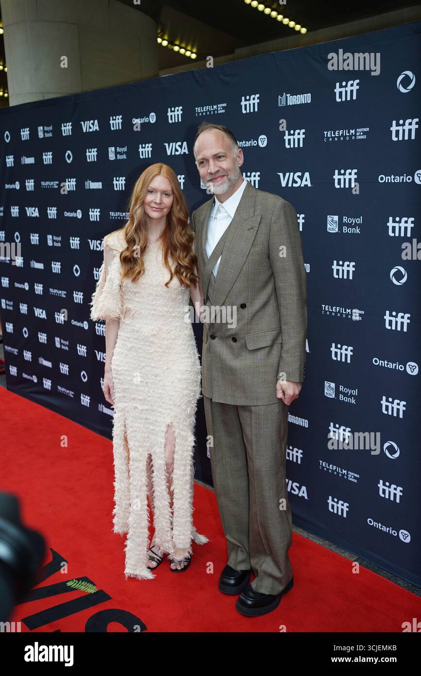 Toni Collette and Nathan Johnson attend the red carpet for the ‘Wake Up ...