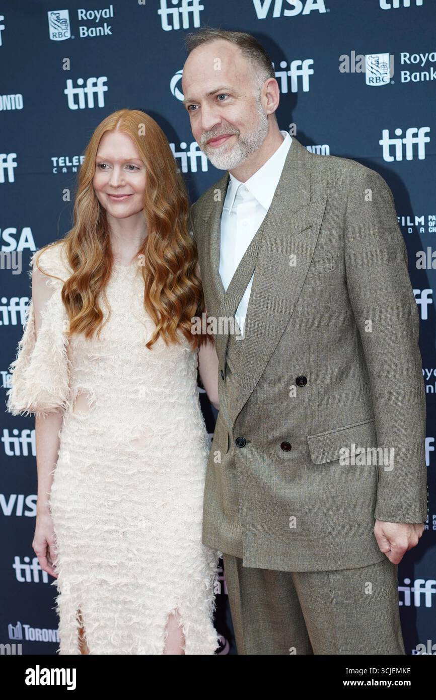 Toni Collette and Nathan Johnson attend the red carpet for the ‘Wake Up ...