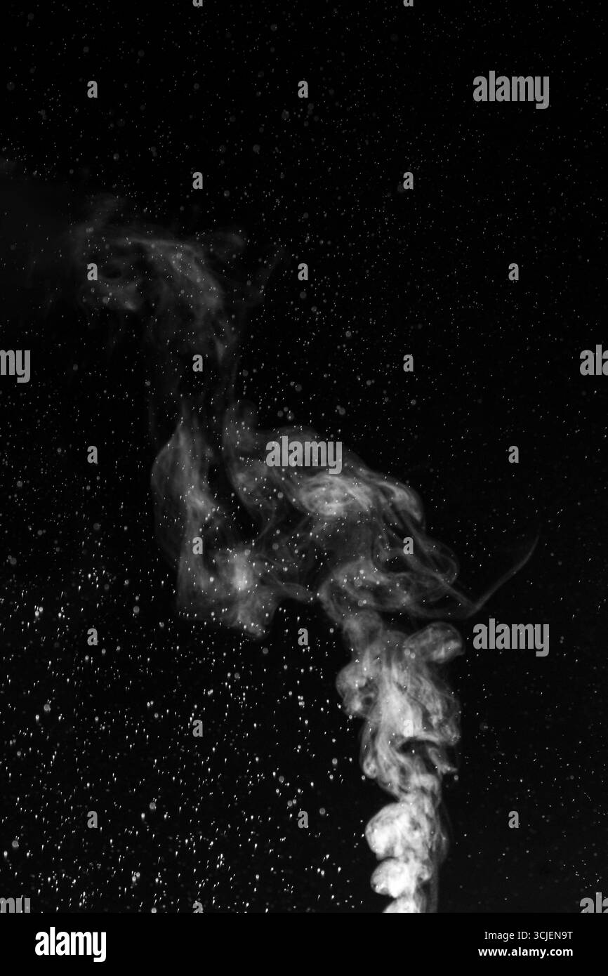 Smoke background mysterious mist Black and White Stock Photos & Images ...