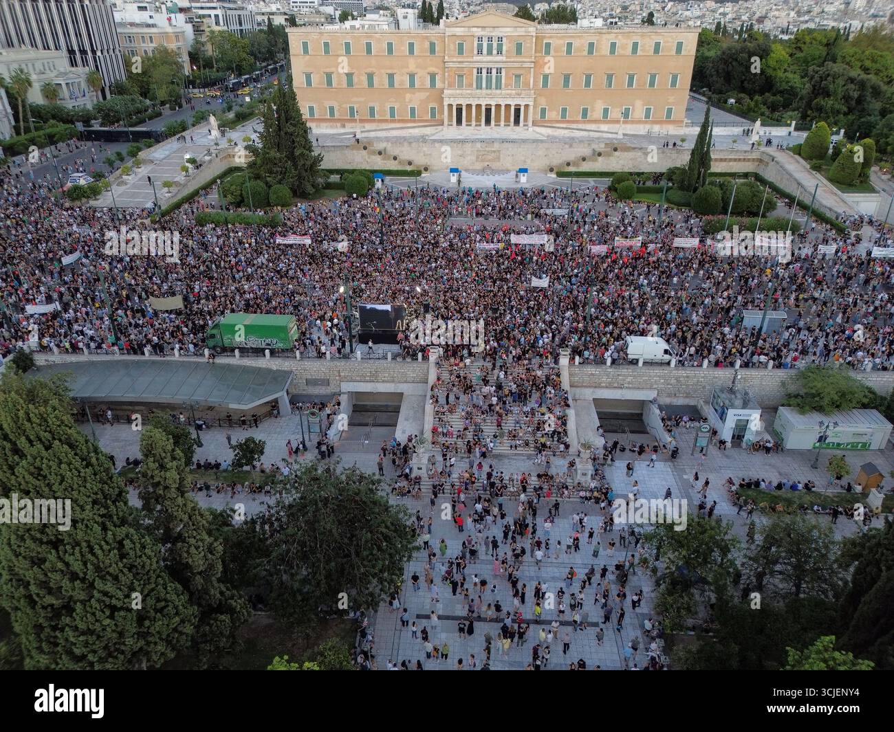 Athens, Greece. 6 September 2025. Thousands gather in front of the ...