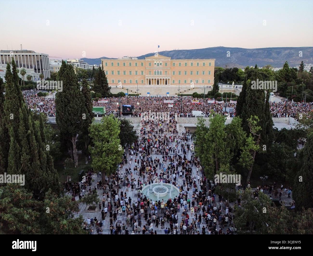 Athens, Greece. 6 September 2025. Thousands gather in front of the ...