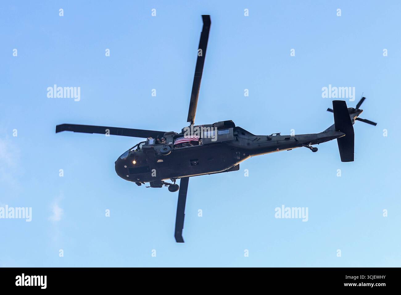 September 6, 2025: An Army helicopter performs a flyover before NCAA ...