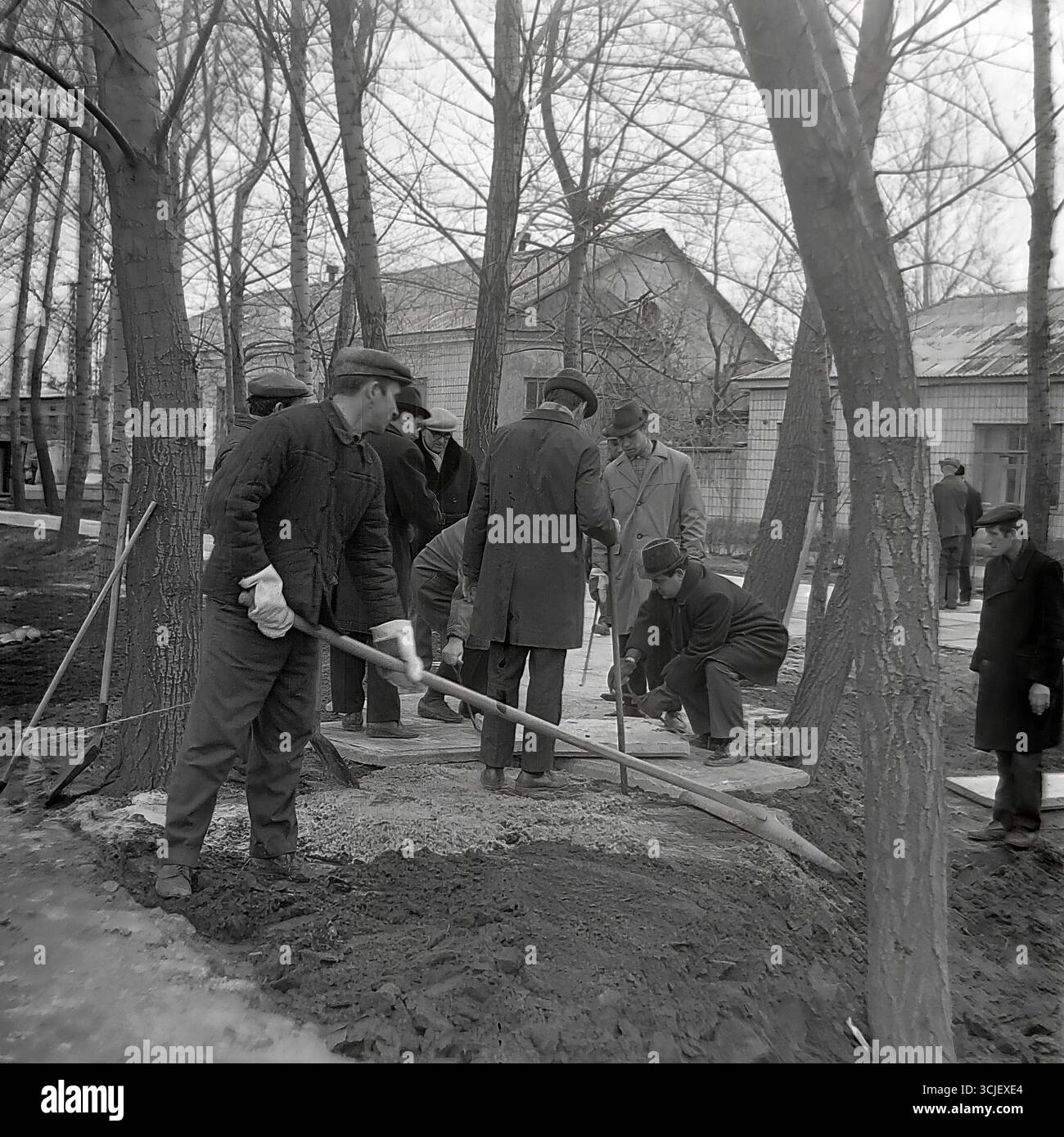 A spring Subbotnik (community work day) in Slavyansk in the second half ...