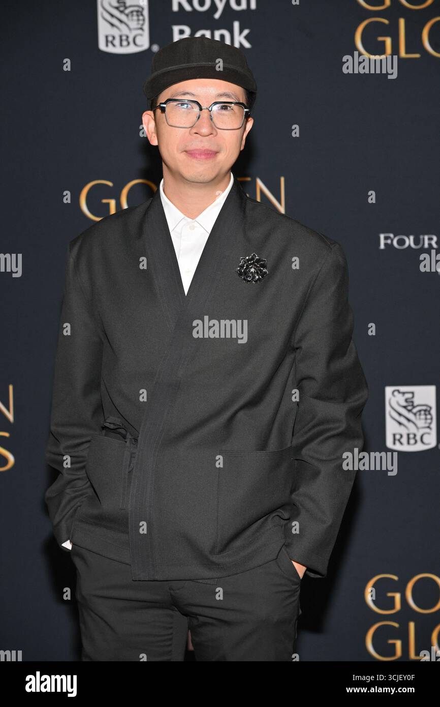 Justin Wu attending the Road To The Golden Globes party ahead of ...