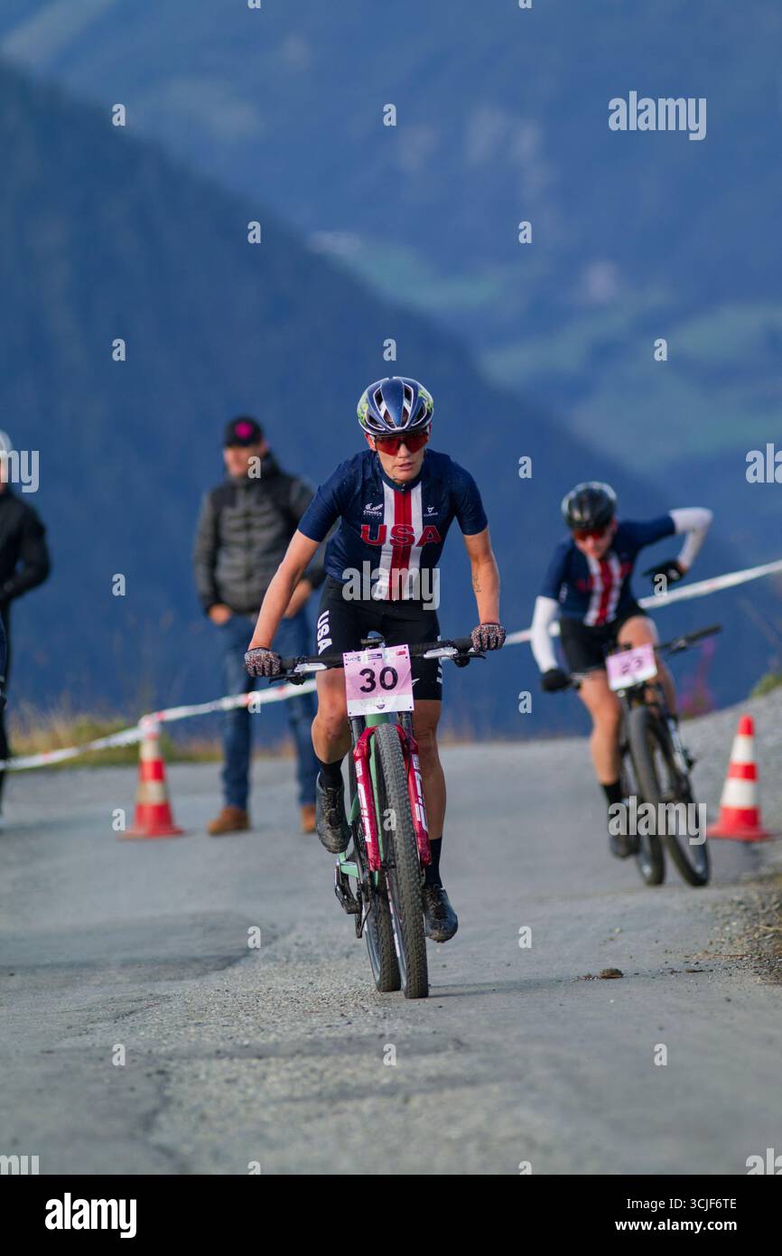 Valais, Switzerland. 06th Sep, 2025. Valais, Switzerland - September 6, 2025. Riders compete ...