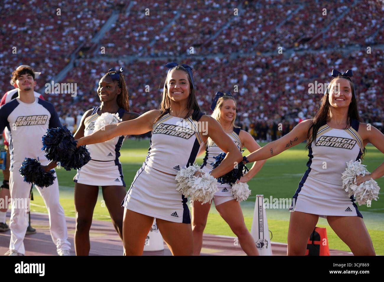 Georgia Southern Eagles cheerleaders perform against the Southern ...