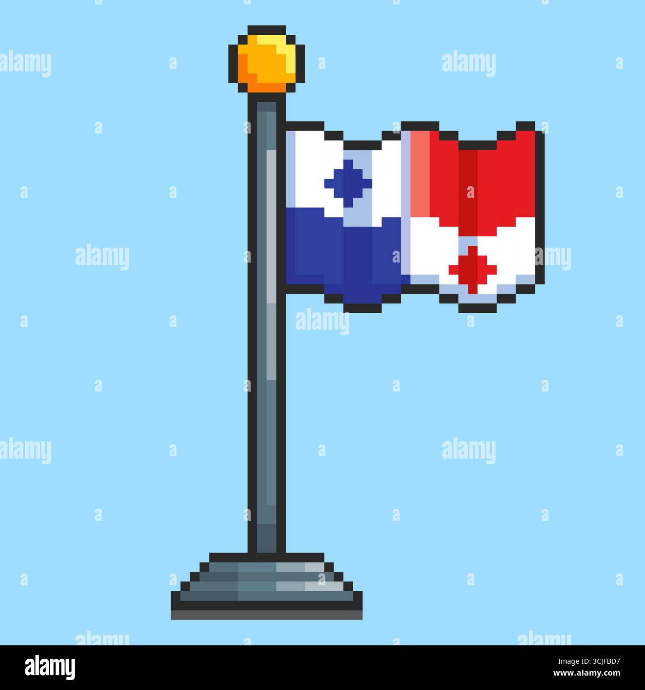 Map panama waving flag hi-res stock photography and images - Alamy