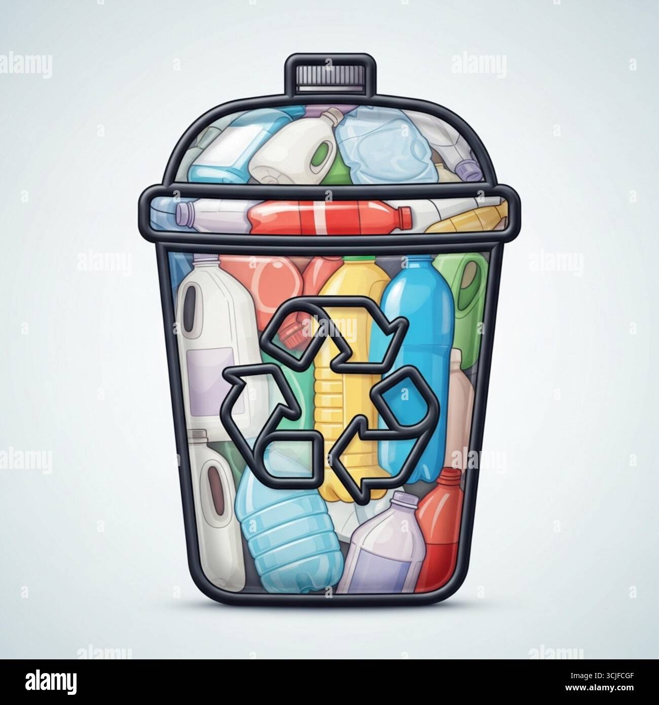 Recycled Plastic 3D Vector Icon - Sustainable Eco-Friendly Recycle ...