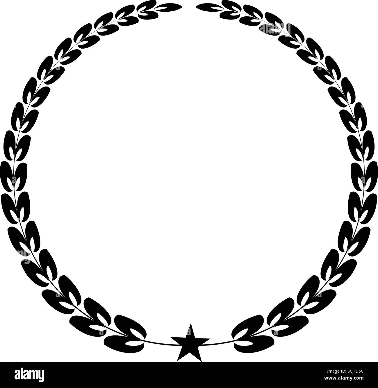 Three laurel vector arts hi-res stock photography and images - Alamy