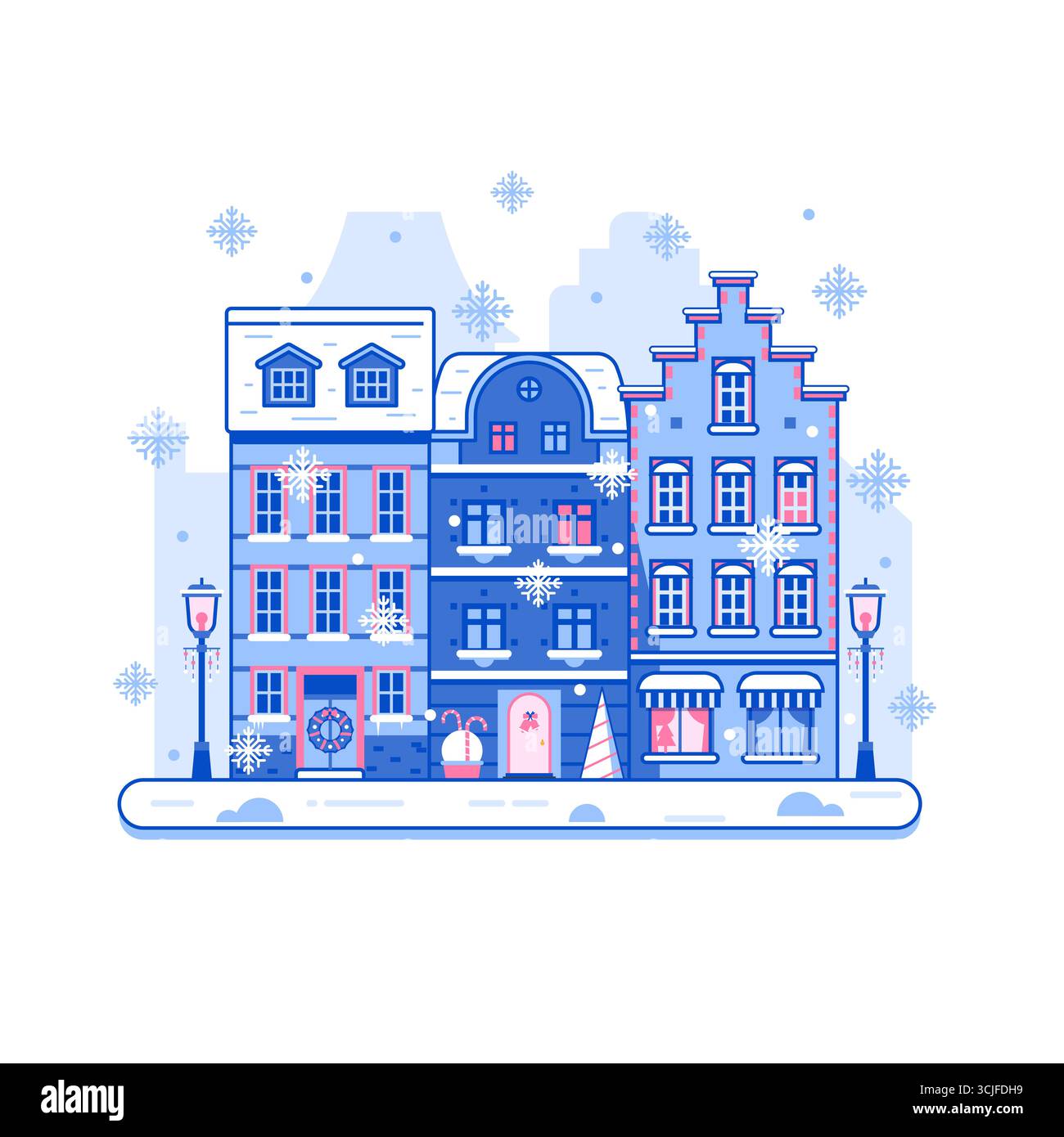 Christmas decoration in the street Cut Out Stock Images & Pictures - Alamy