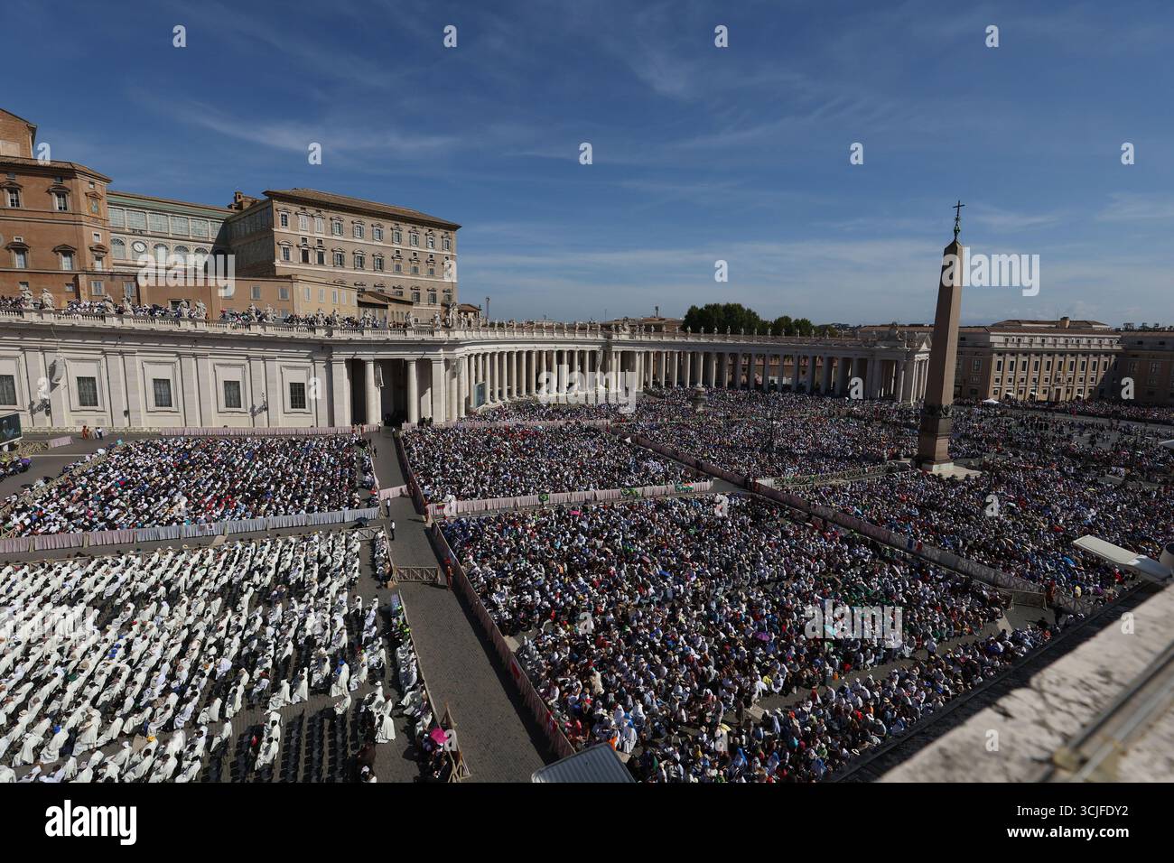 Vatican City, Italy, September 7, 2025: Panoramic views of the square ...