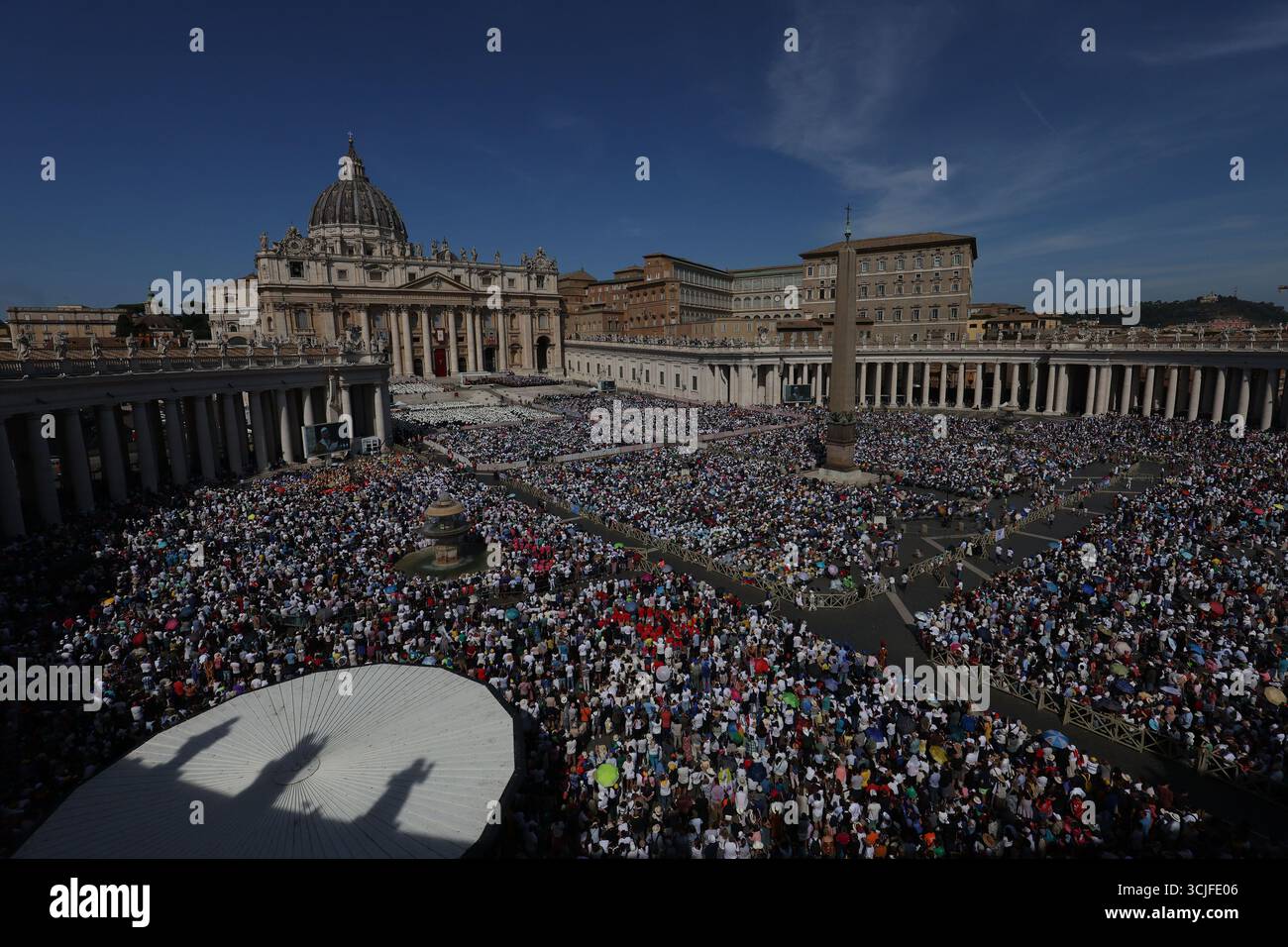 Vatican City, Italy, September 7, 2025: Panoramic views of the square ...